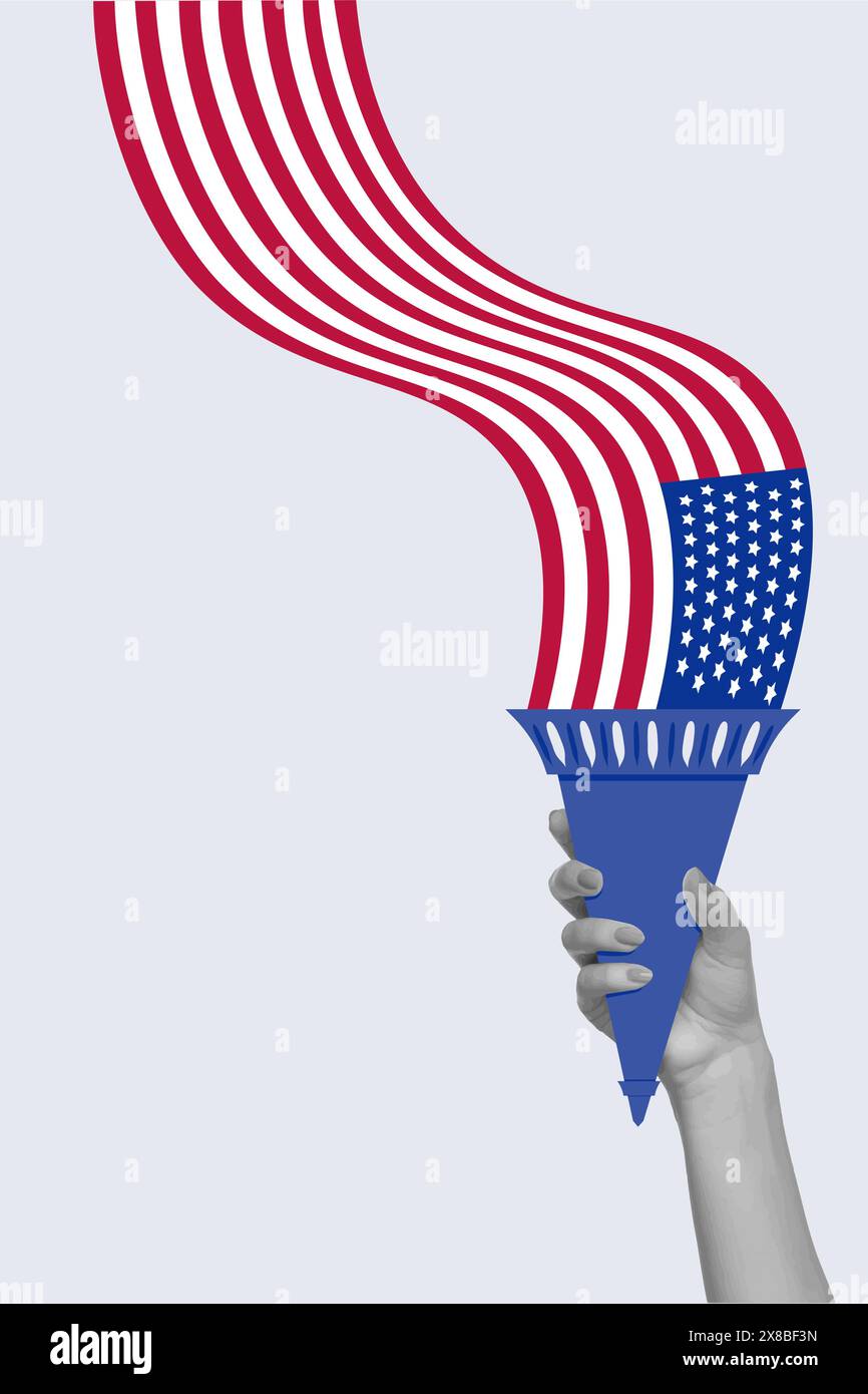 Burning american flag Stock Vector Images - Alamy
