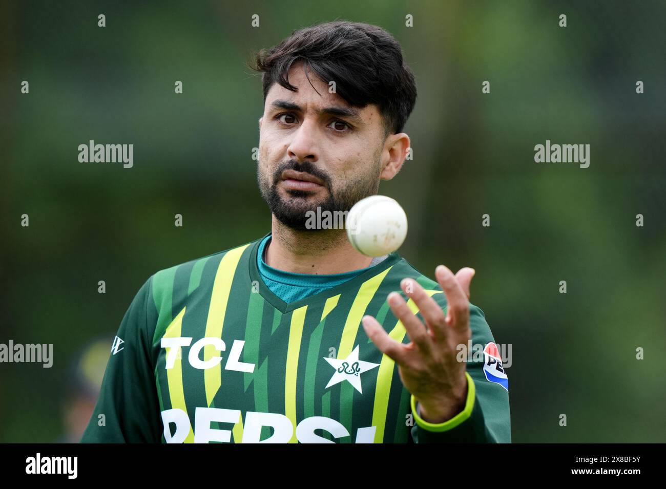 Pakistan's Abrar Ahmed during a nets session at Edgbaston, Birmingham ...
