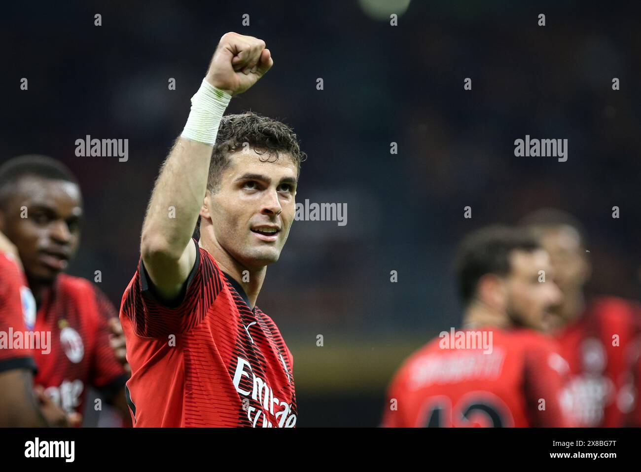 Milan, Italy, 11st May, 2024. Christian Pulisic celebrate your goal ...