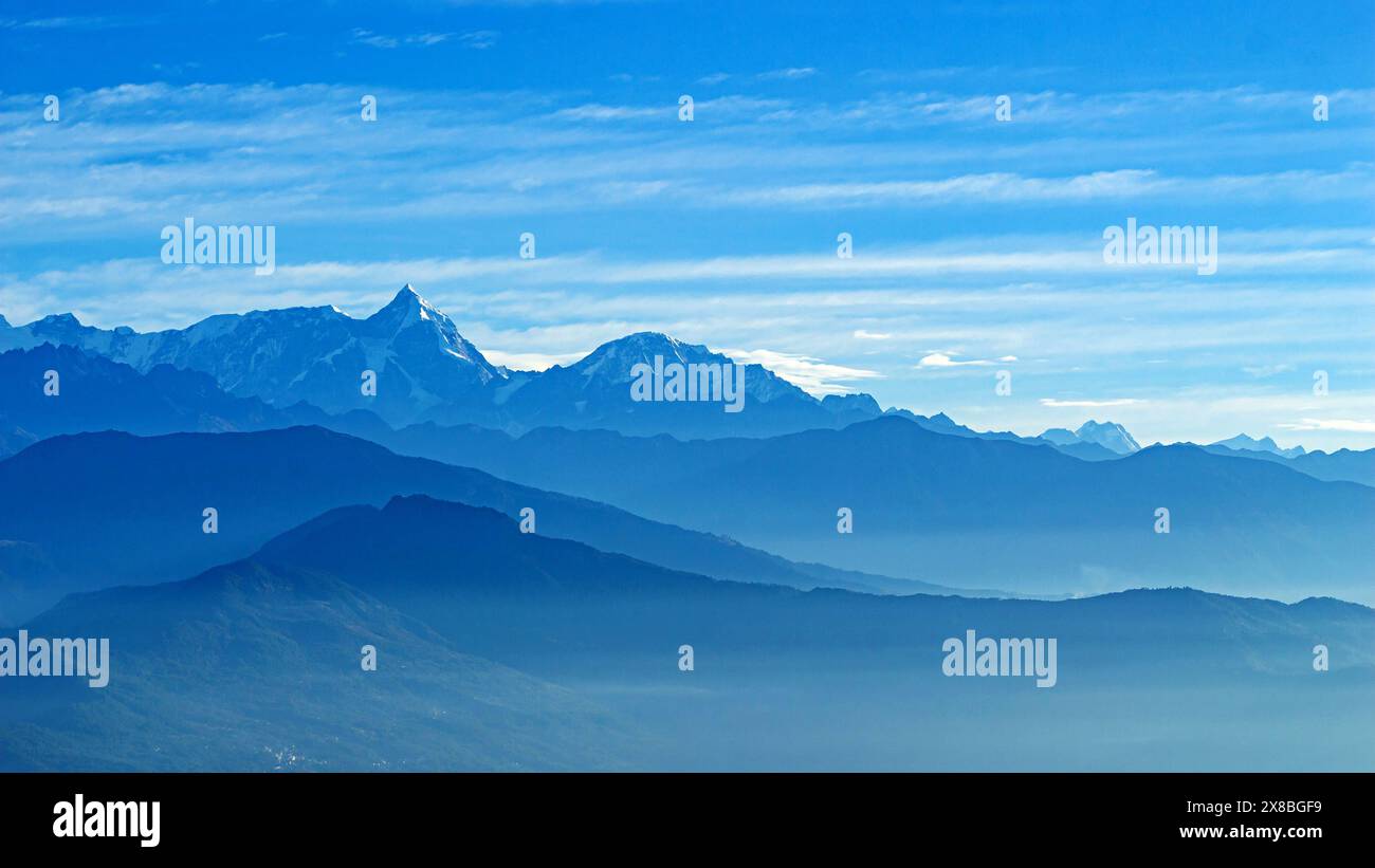 View of Himalayan Mountain Range, Sailung, Nepal Stock Photo - Alamy