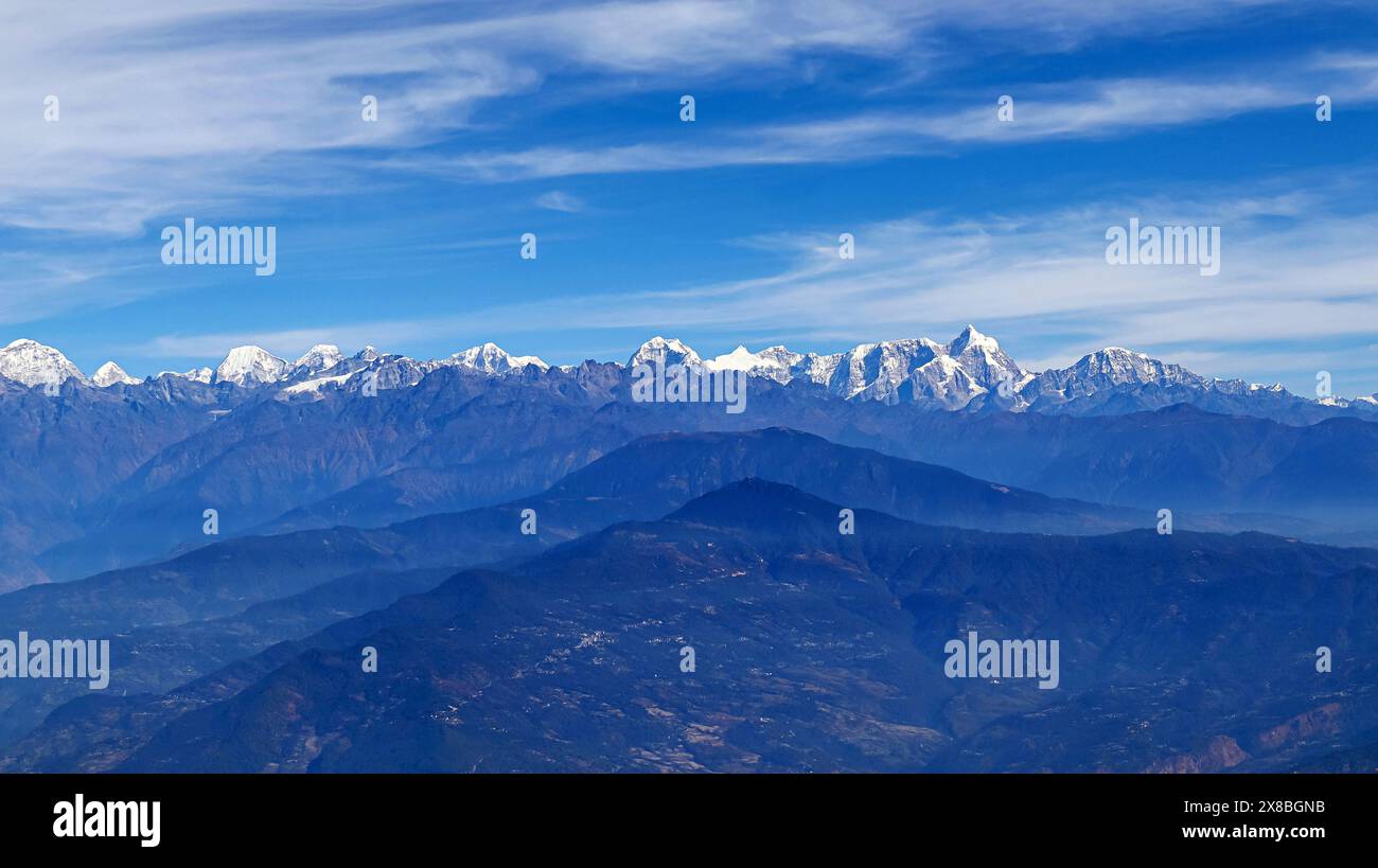 Amazing View of Annapoorna Mountain Range, Sailung, Nepal Stock Photo ...