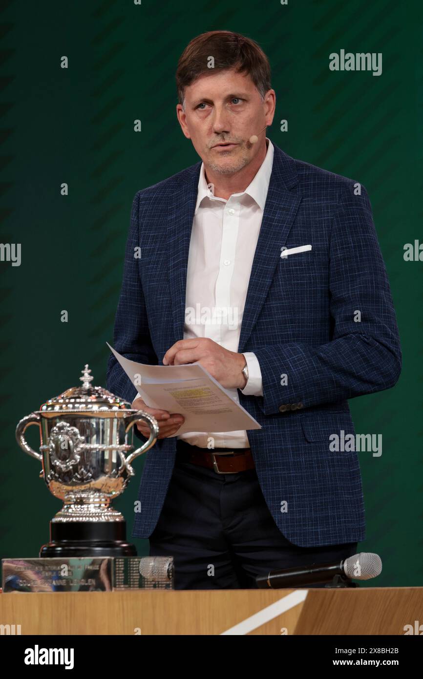 Paris, France. 23rd May, 2024. Head referee Remy Azemar during the ...