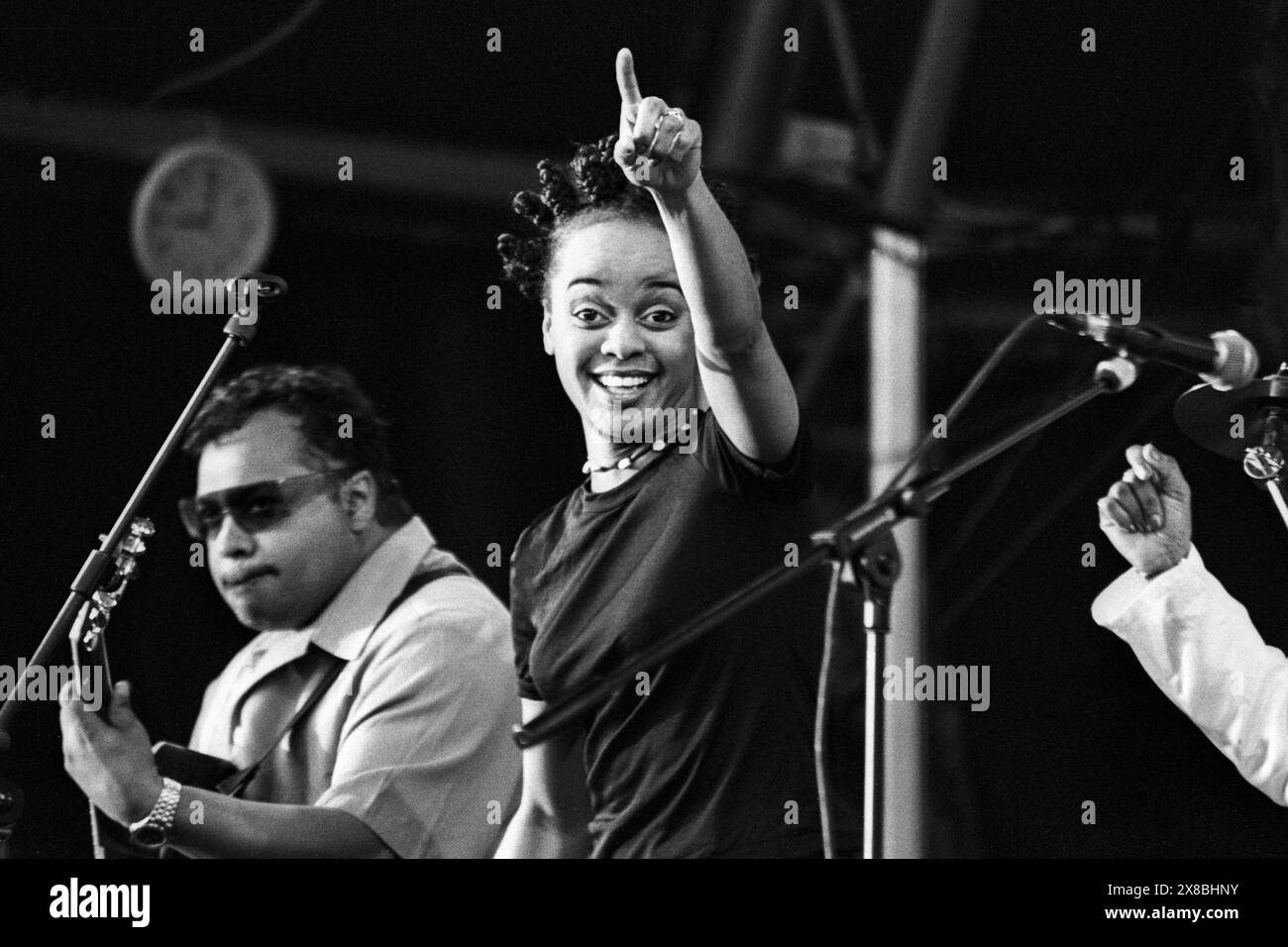 Glastonbury dance stage Black and White Stock Photos & Images - Alamy