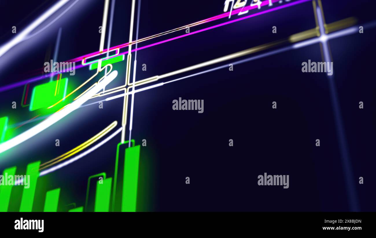 bar graph, Chart. Computer generated 3d render Stock Photo - Alamy