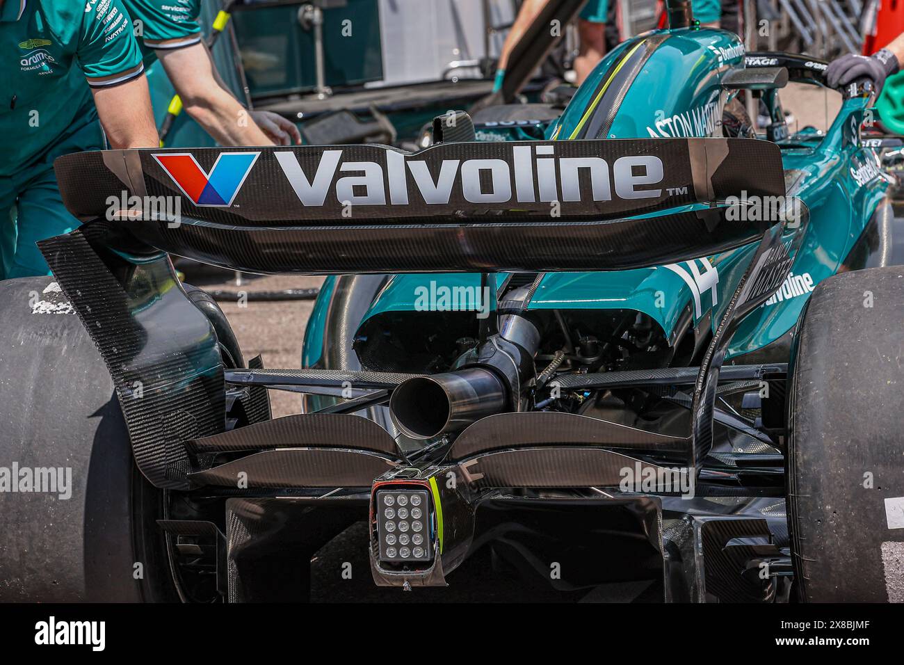 Aston Martin F1 Team AMR23, mechanical detail, rear wing during the ...