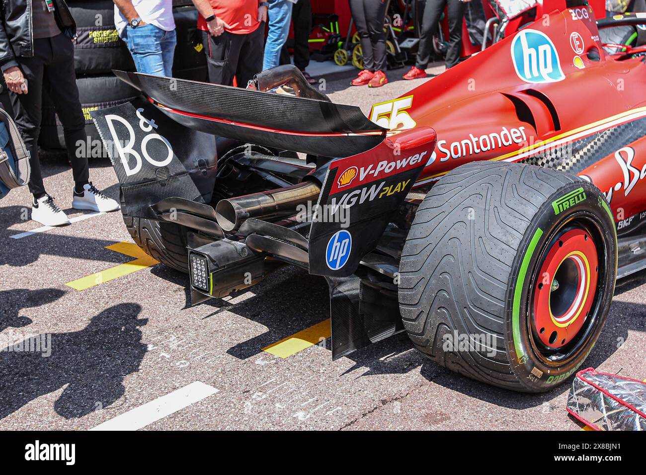 Scuderia Ferrari SF-24, mechanical detail, rear wing and lower beam ...
