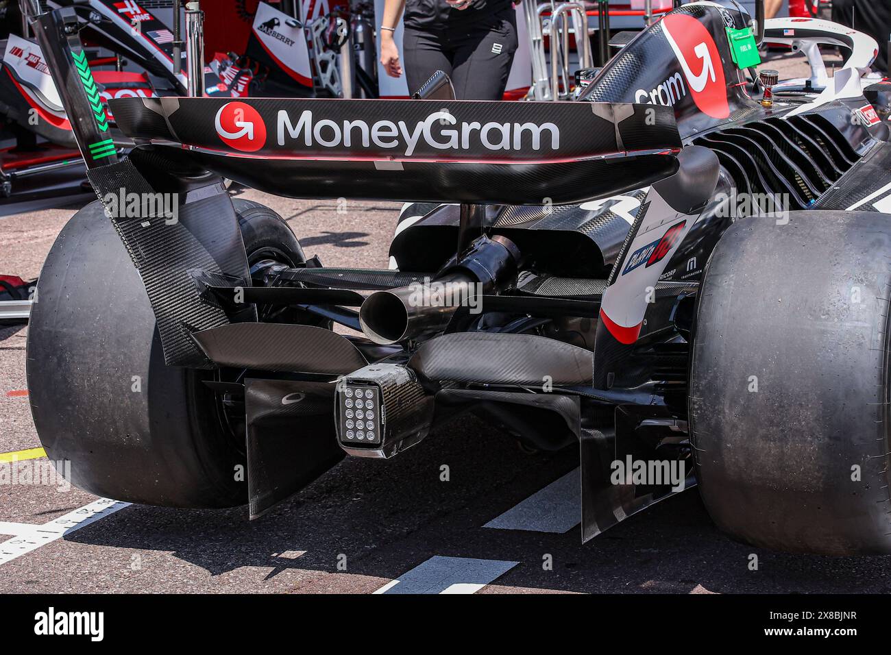 Haas F1 Team VF-24 Ferrari, Mechanical detail, rear wing during the ...