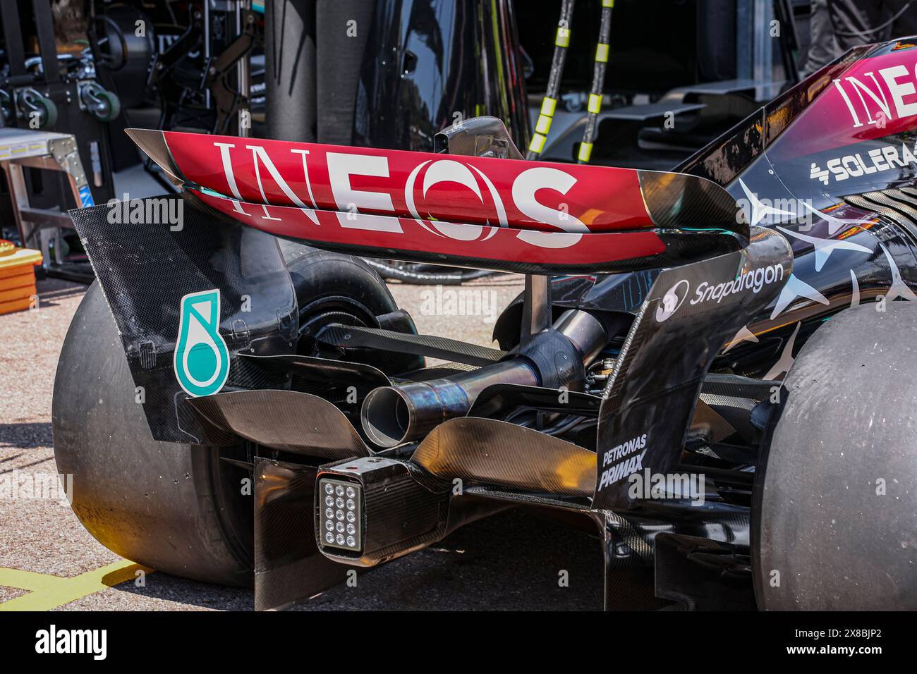 Mercedes AMG F1 Team W15, mechanical detail, rear wing during the ...