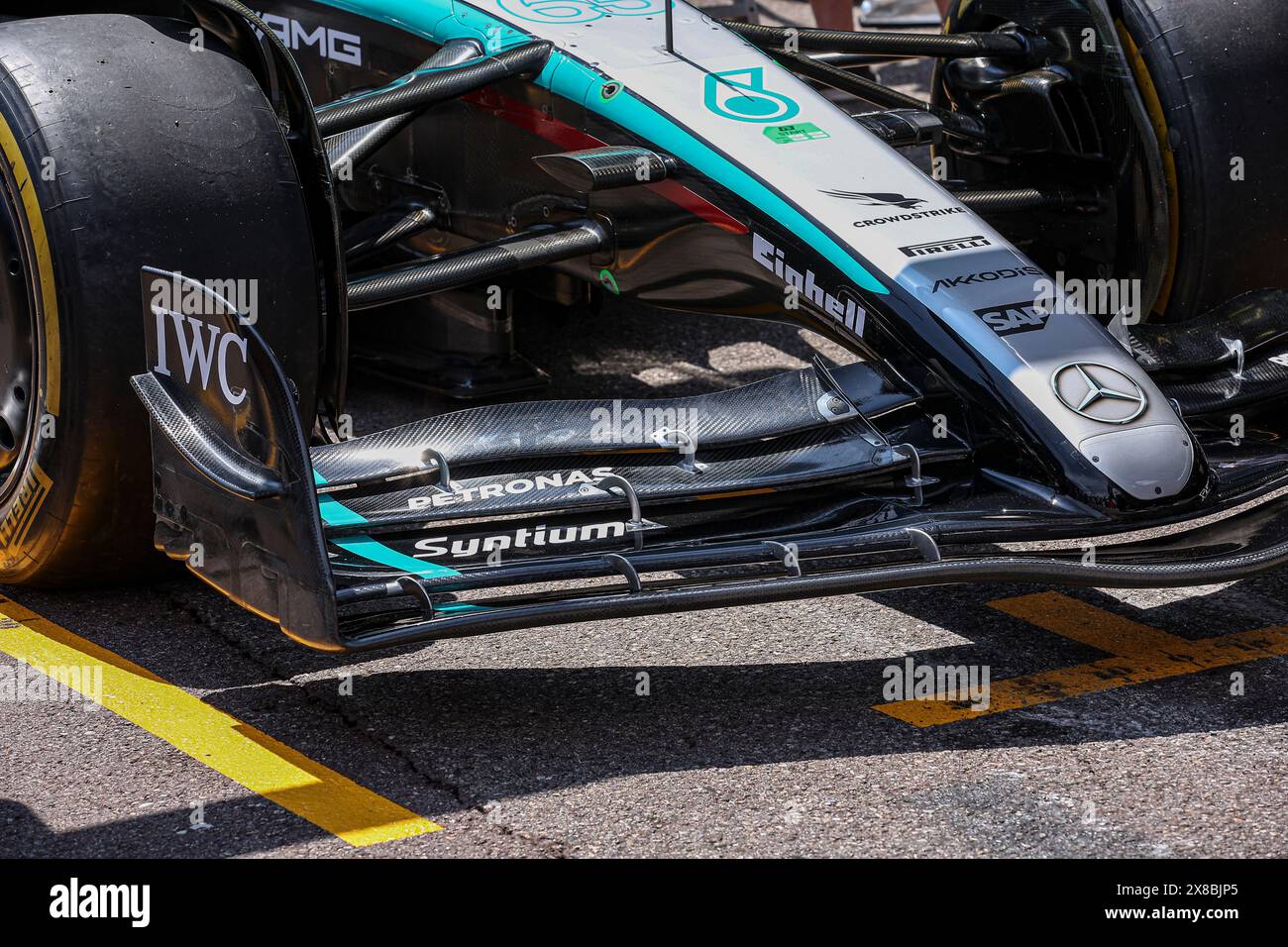 Mercedes AMG F1 Team W15, mechanical detail, front wing during the ...