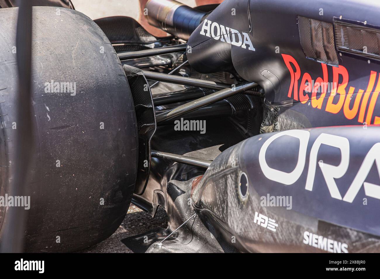 Red Bull Racing RB20, mechanical detail, rear corner during the Formula ...