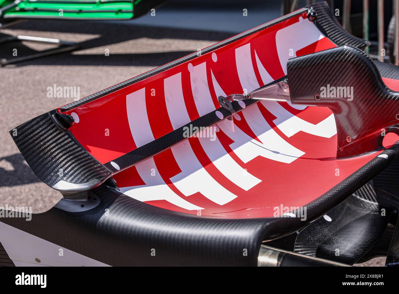 Haas F1 Team VF-24 Ferrari, Mechanical detail, rear wing during the ...