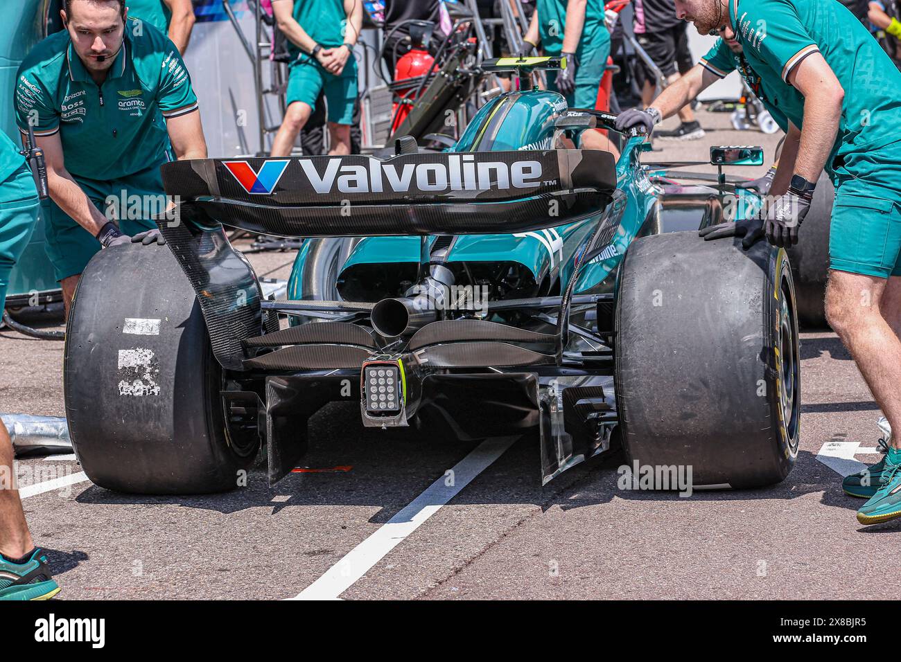 Aston Martin F1 Team AMR23, mechanical detail, rear wing during the ...