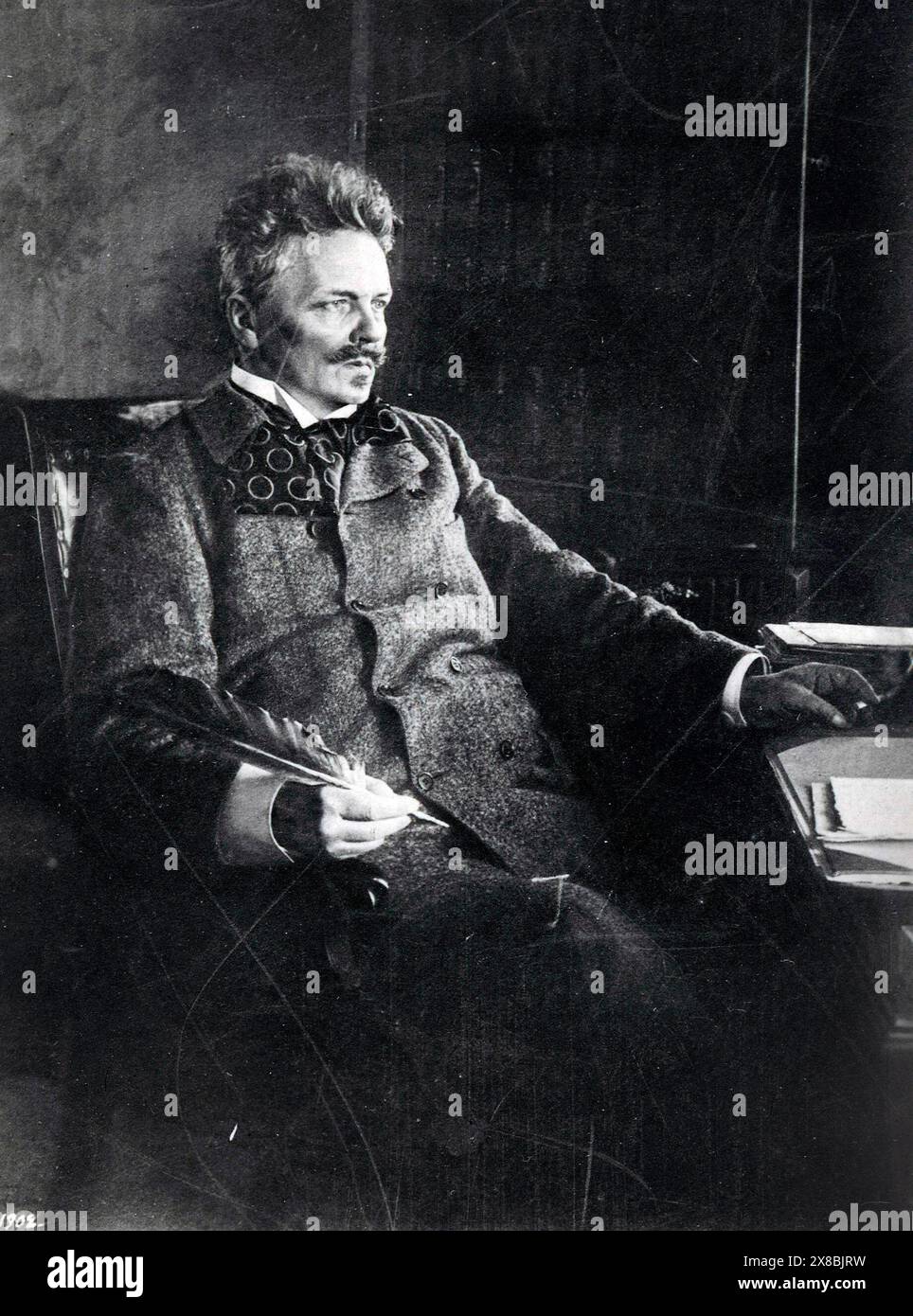 Portrait of Swedish author August Strindberg, 1902 Stock Photo - Alamy
