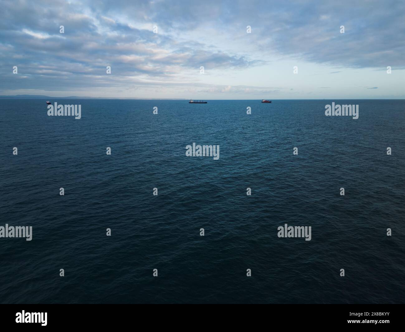 Maritime logistics, cargo ships and tankers in the Atlantic Ocean ...