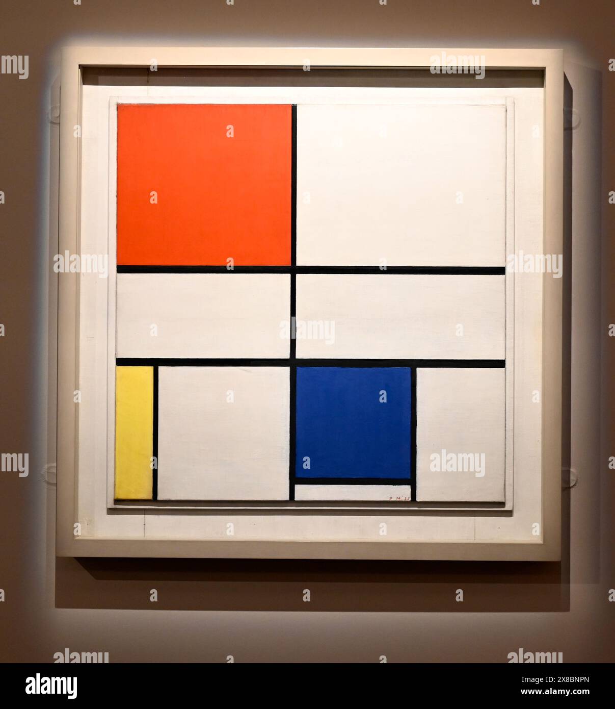 Piet Mondrian’s iconic 1935 painting Composition C (No.III) with Red, Yellow, and Blue is on ...