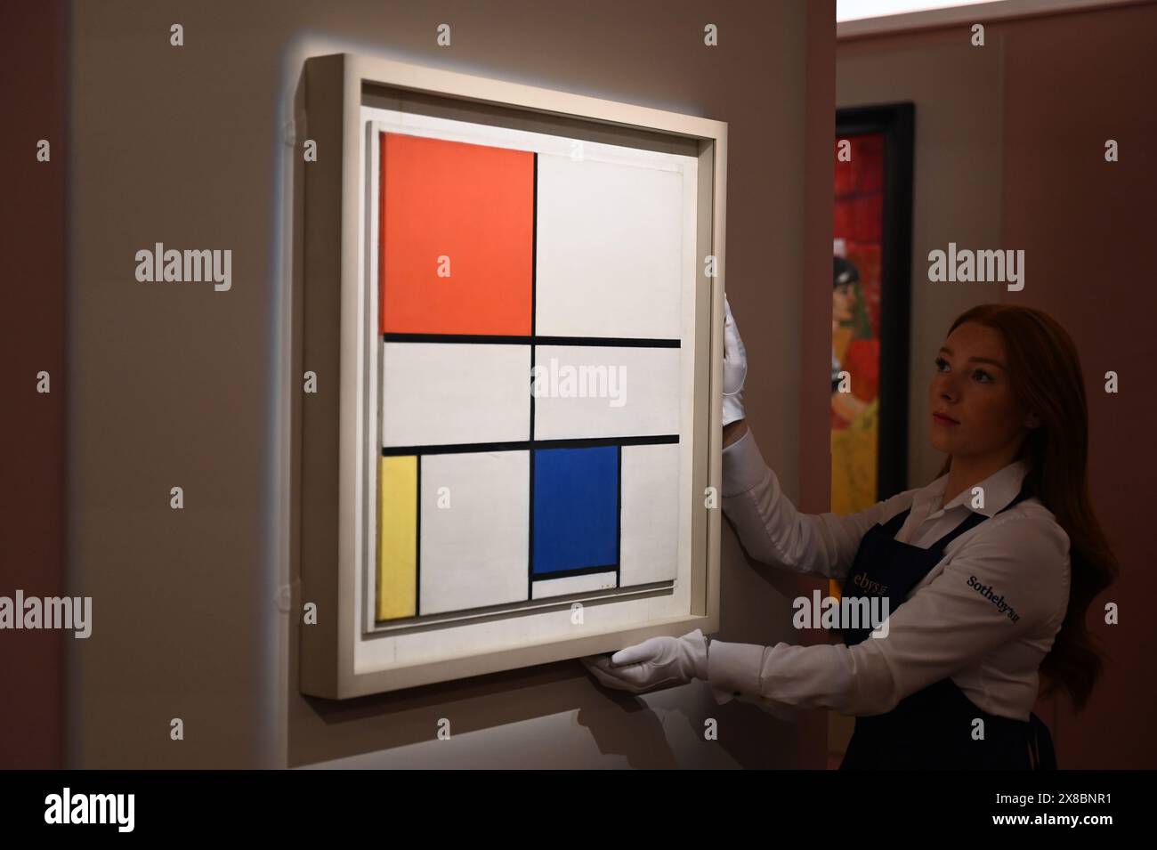 Piet Mondrian’s iconic 1935 painting Composition C (No.III) with Red, Yellow, and Blue is on ...
