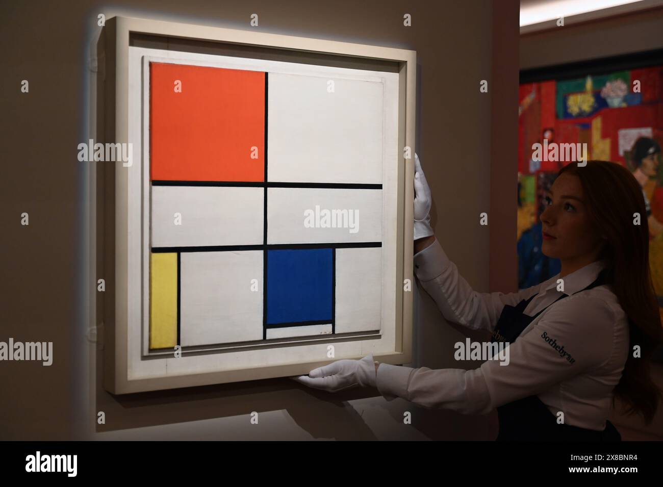 Piet Mondrian’s iconic 1935 painting Composition C (No.III) with Red ...