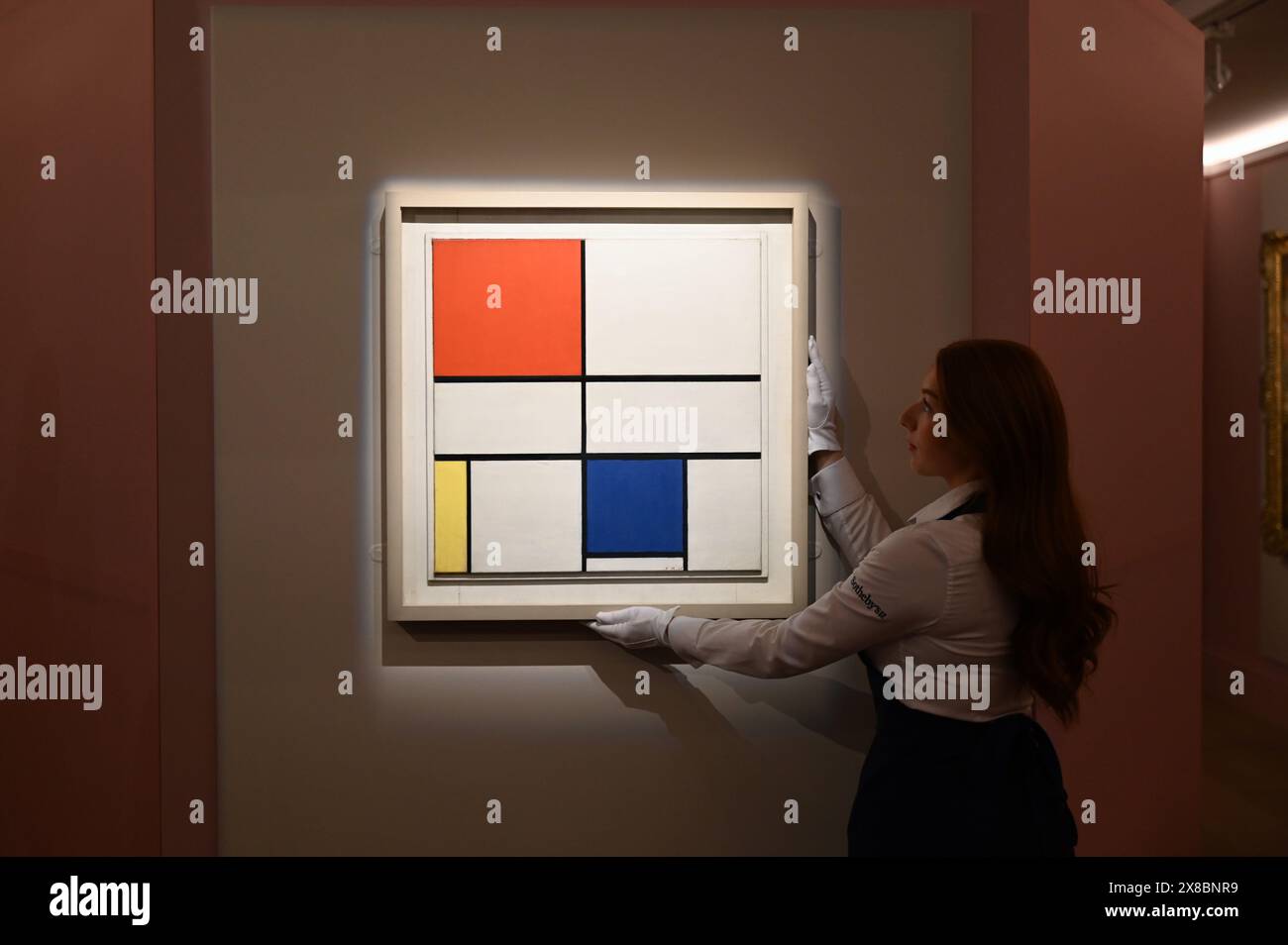 Piet Mondrian’s iconic 1935 painting Composition C (No.III) with Red, Yellow, and Blue is on ...