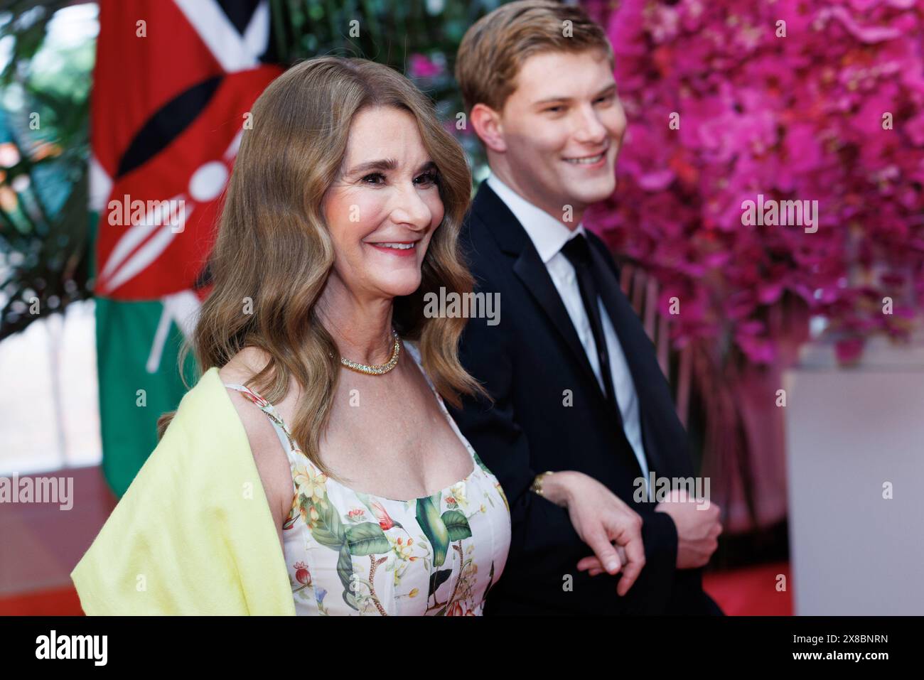 Melinda Gates and Rory Gates are seen in the Booksellers Room of the ...