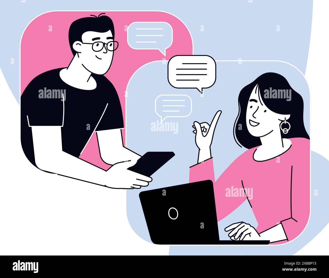 Technical support chat, customer service Stock Vector Image & Art - Alamy