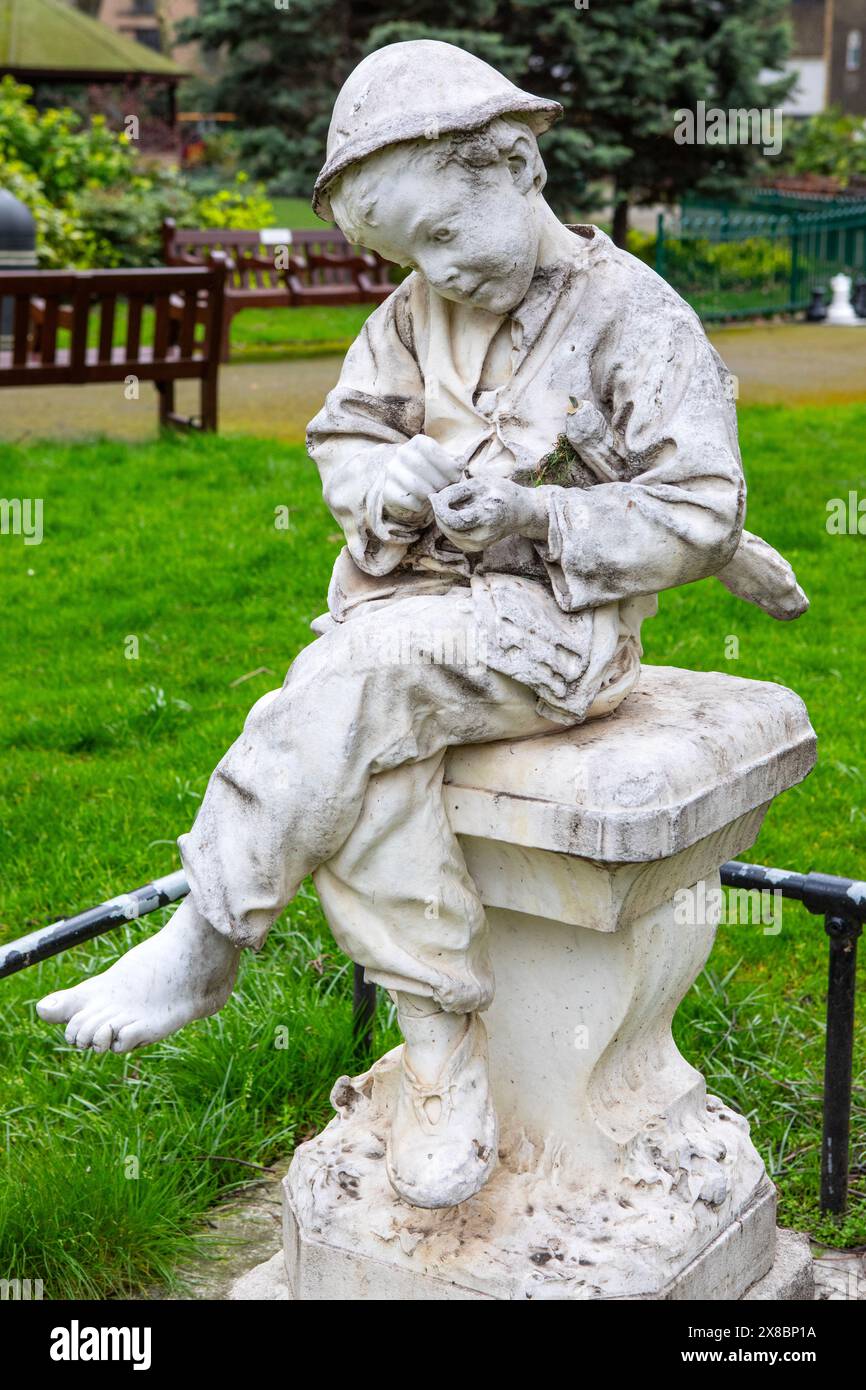 London, UK - March 18th 2024: Sculpture of a Street Orderly Boy ...