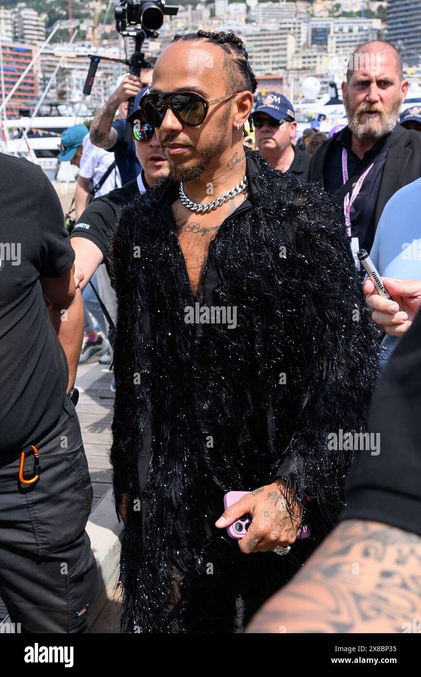 Monaco, Monaco. 24th May, 2024. Lewis Hamilton attends the Monaco GP at ...