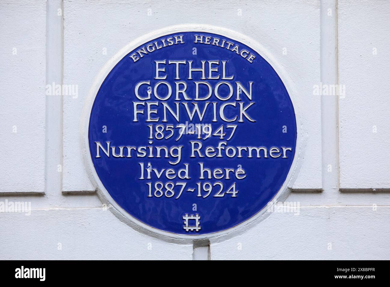 London, UK - March 18th 2024: A blue plaque on Upper Wimpole Street in ...