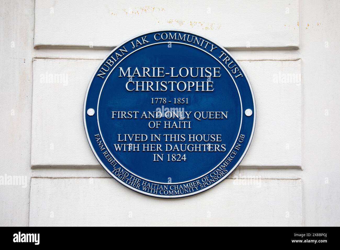 London, UK - March 18th 2024: Blue plaque on Weymouth Street in London ...