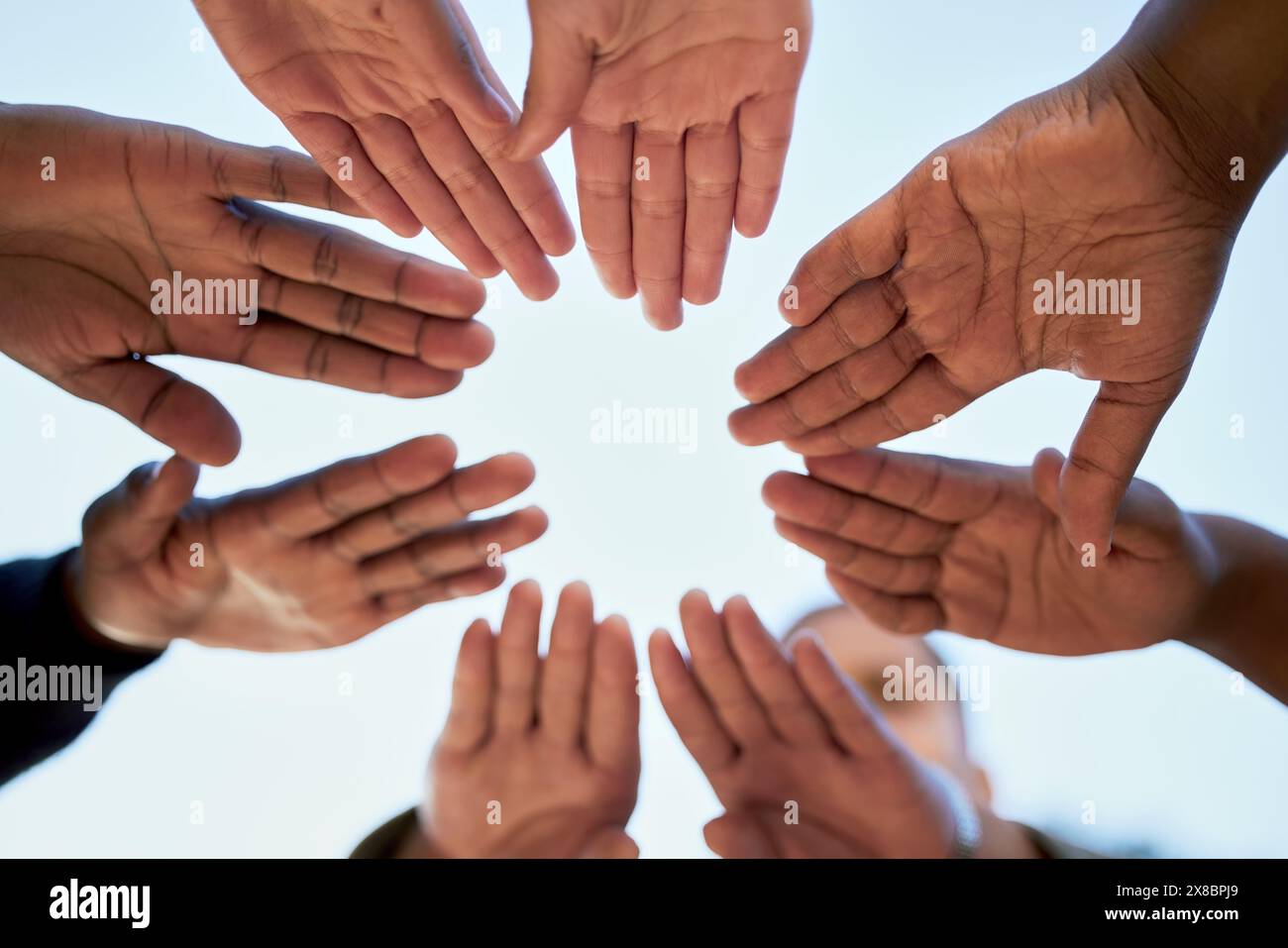 School project hands team hi-res stock photography and images - Alamy