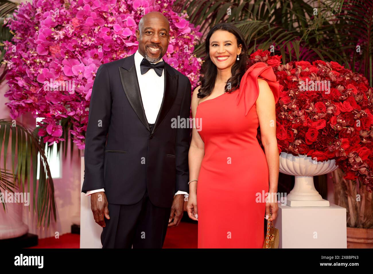 Senator Raphael Warnock, a Democrat from Georgia, left, and Donna Byrd ...