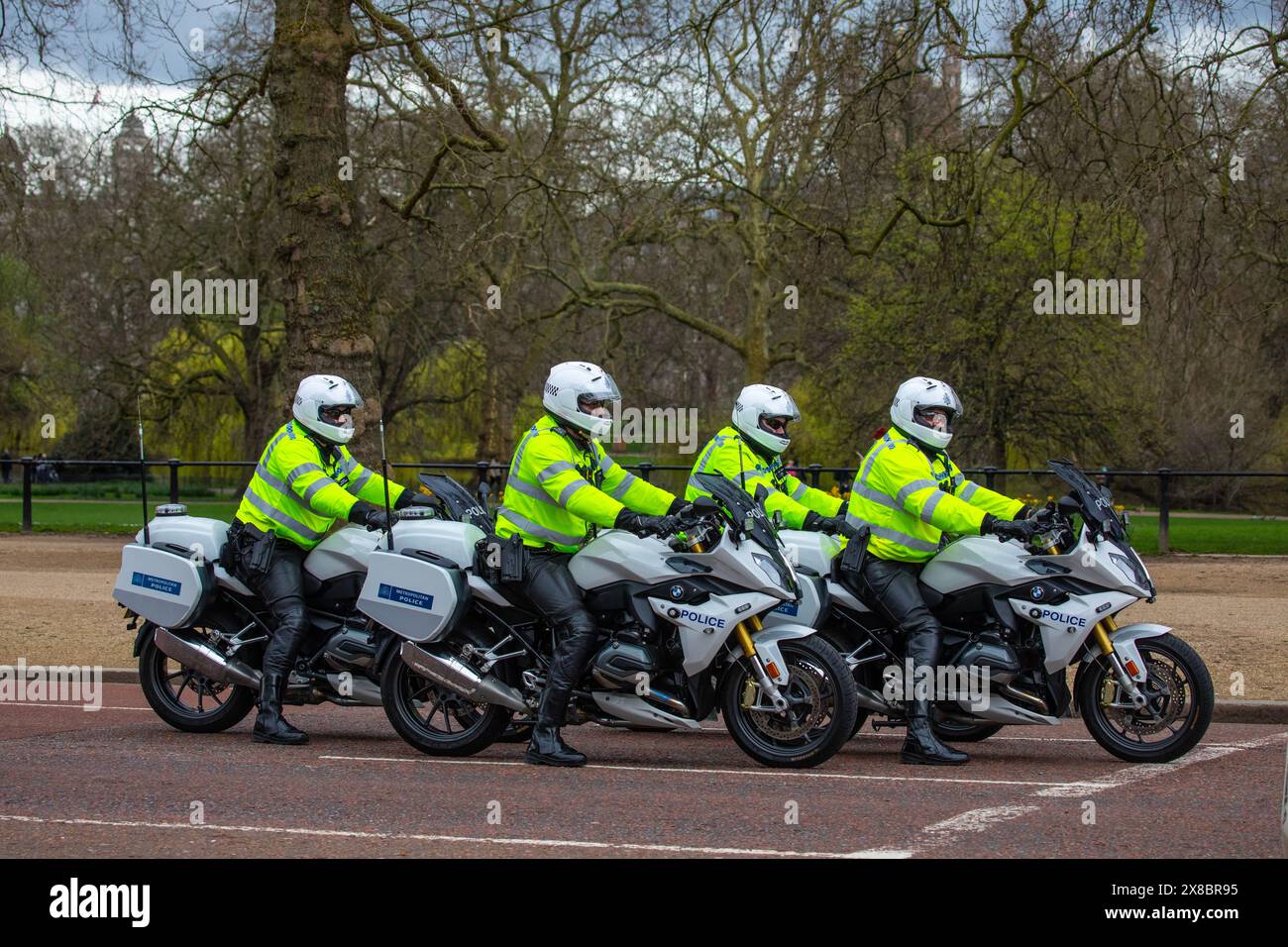 London, UK - March 18th 2024: Police Motorbikes on The Mall in London ...