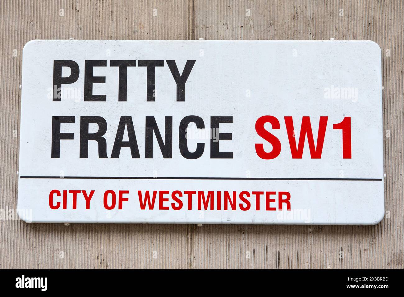 London, UK - March 18th 2024: Street sign for Petty France in London ...
