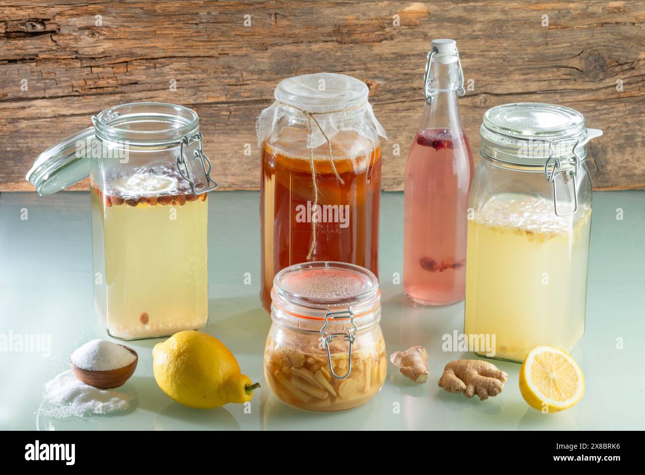 Fermented probiotic beverages - Water Kefir, Kobucha, Ginger Ale ...