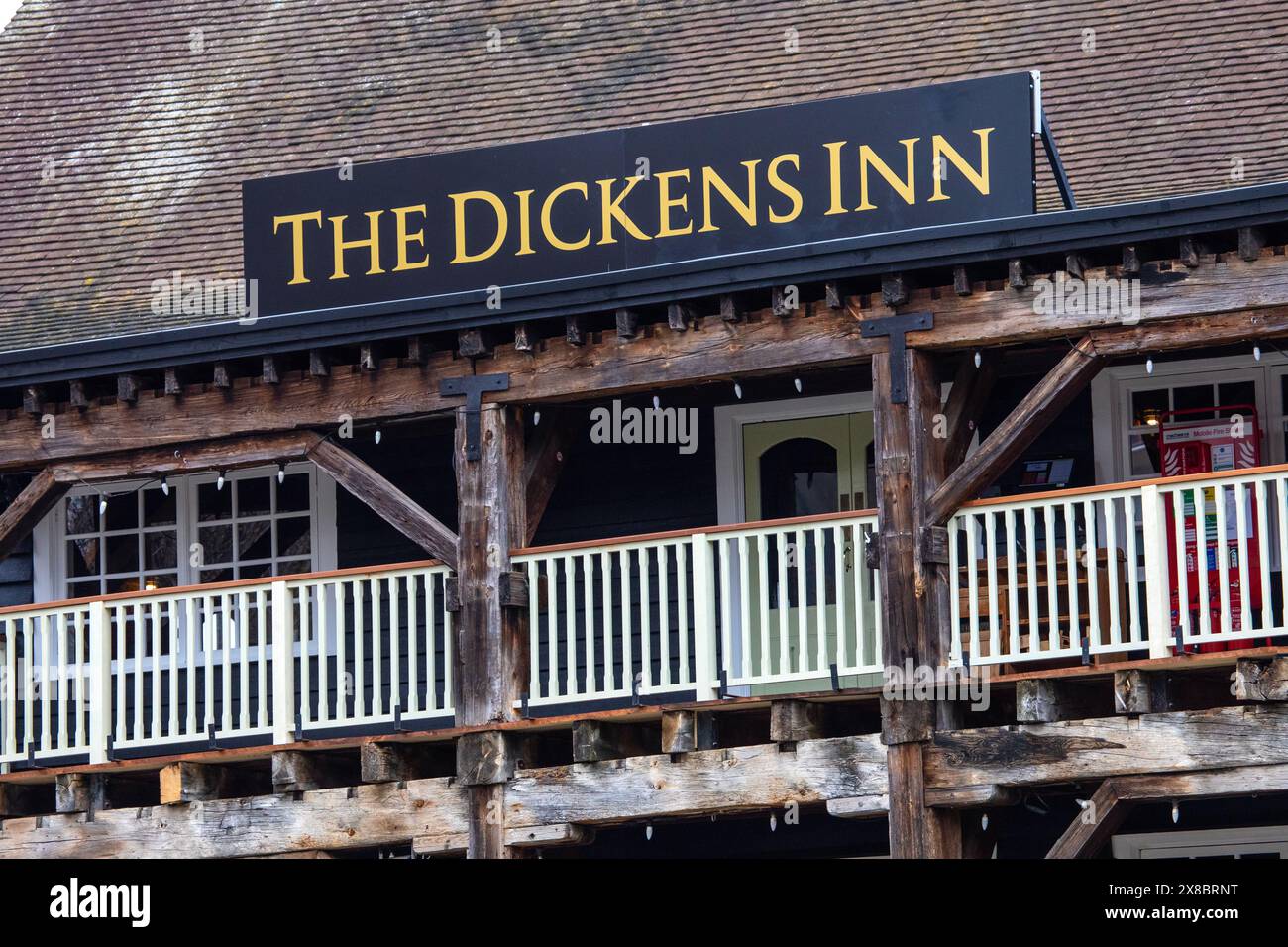 London, UK - April 3rd 2024: The exterior of The Dickens Inn, located ...