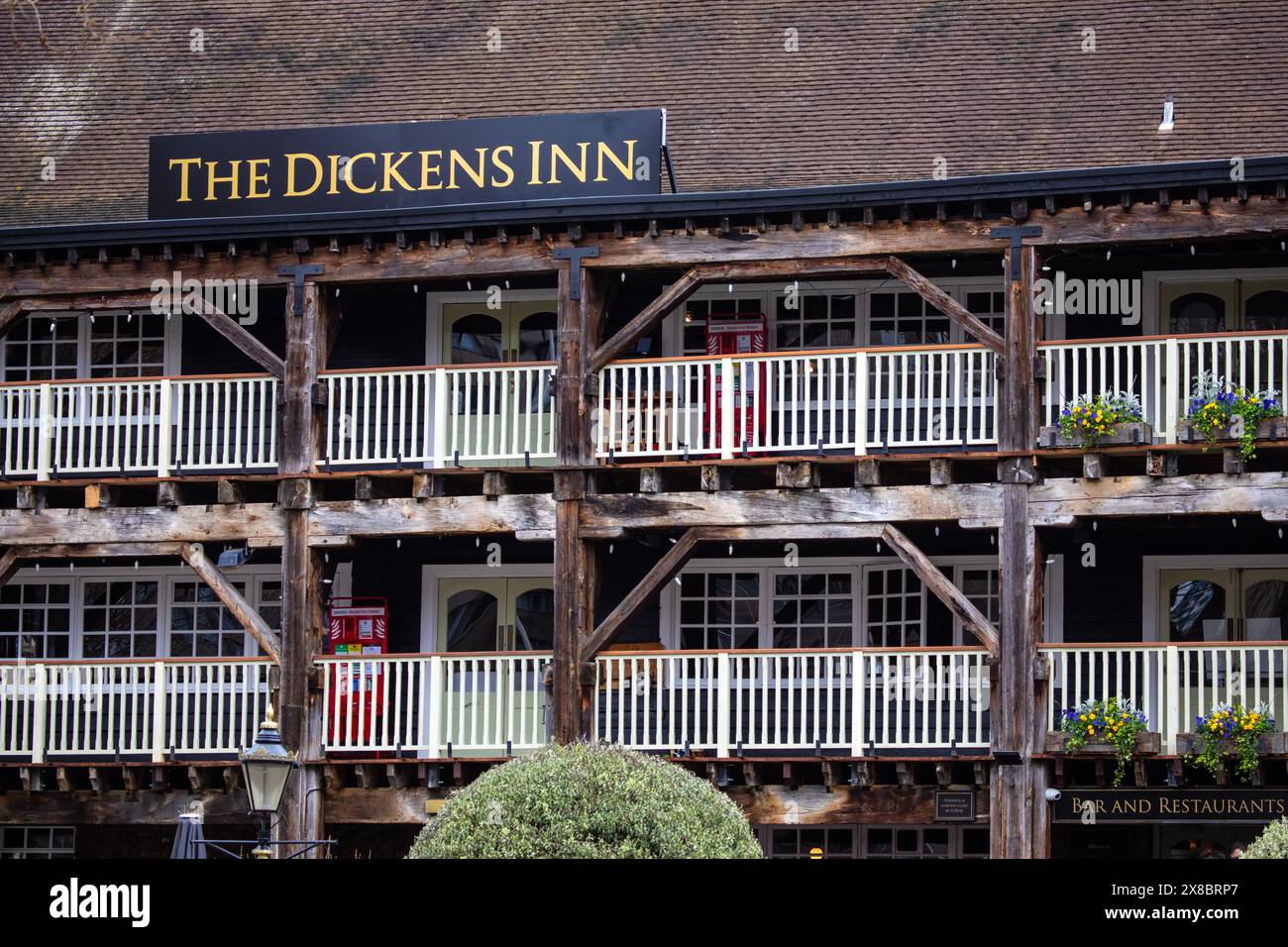 London, UK - April 3rd 2024: The exterior of The Dickens Inn, located ...