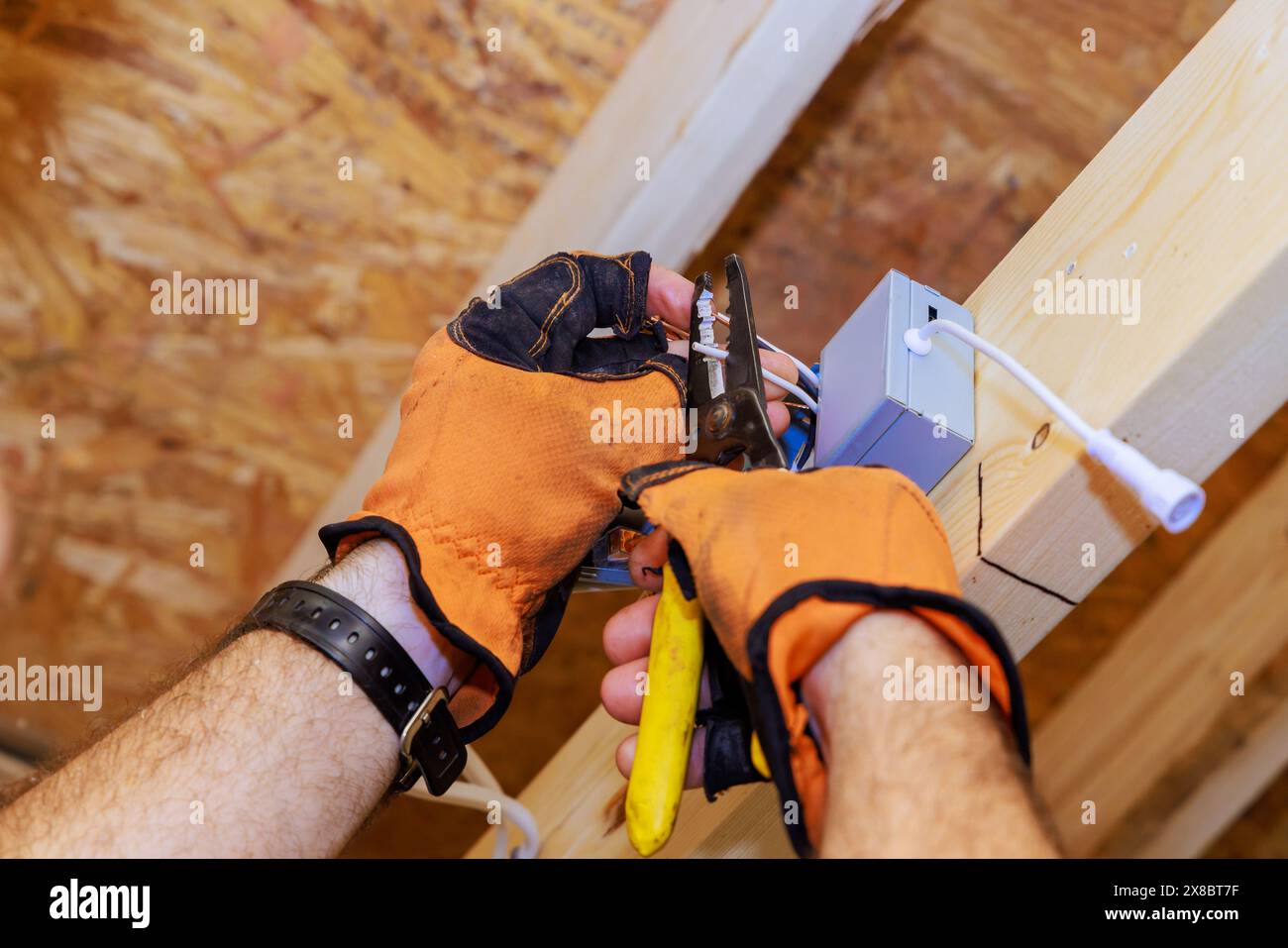 New home construction required installation of power junction box for ...