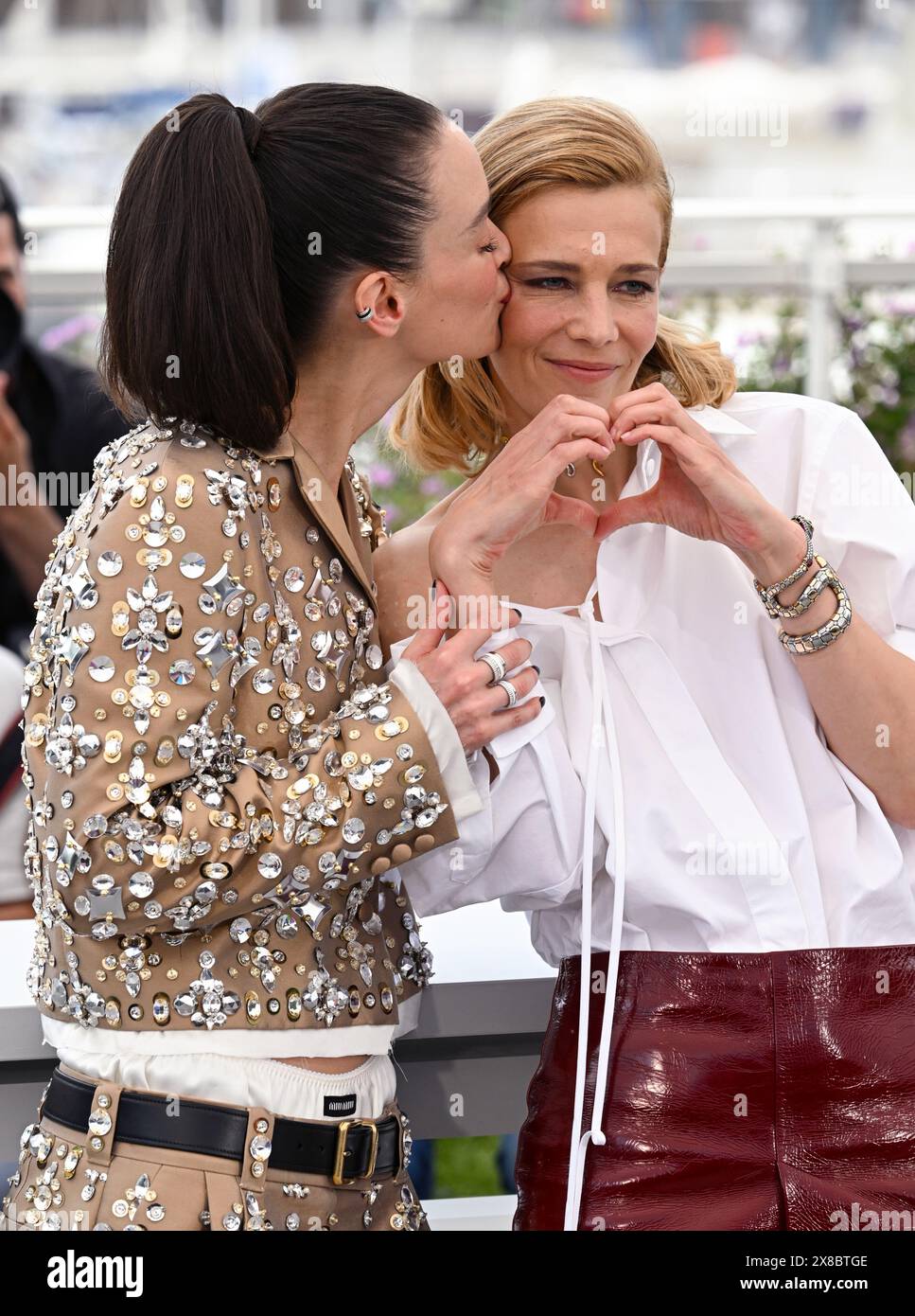 Cannes, France. May 24th, 2024. Charlotte Le Bon and Céline Sallette ...