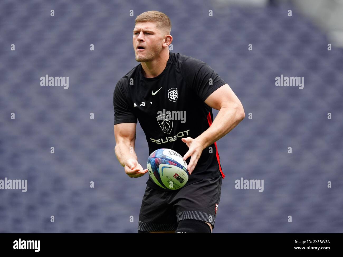 Stade Toulousain's Jack Willis during the captain's run at the ...