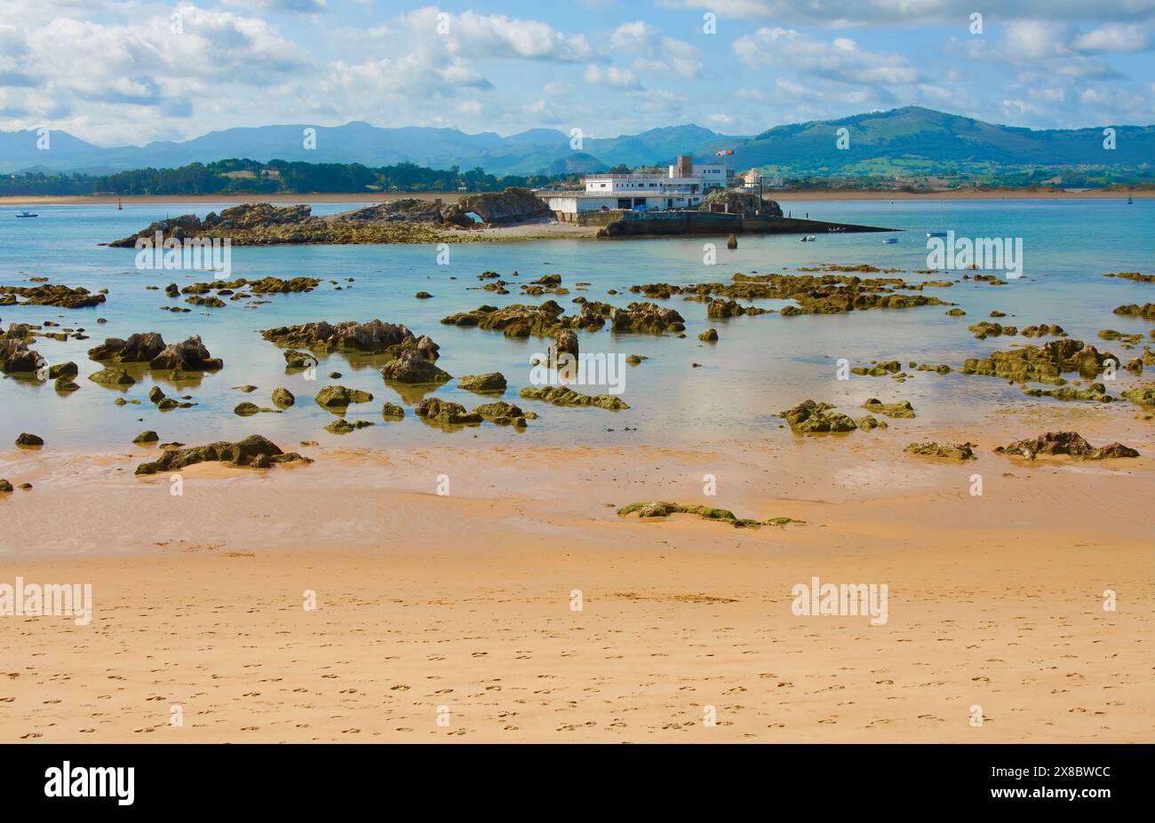 Island with a sailing school Isla de la Torre near the Bikinis beach at ...