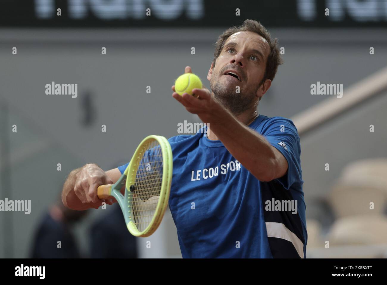 Richard Gasquet of France practicing ahead of the 2024 French Open ...