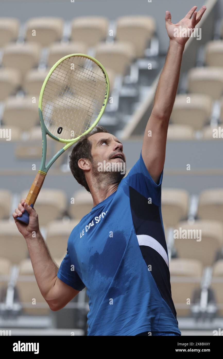 Richard Gasquet of France practicing ahead of the 2024 French Open ...