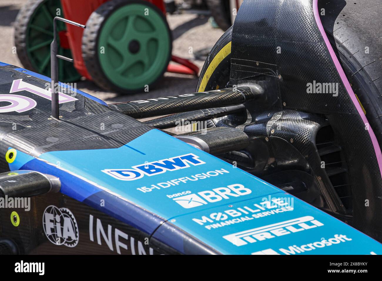 Alpine F1 Team A524, mechanical detail, font suspension during the ...