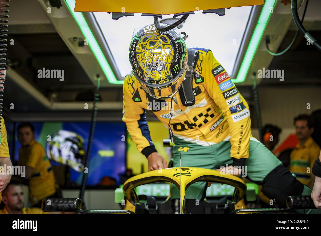 NORRIS Lando (gbr), McLaren F1 Team MCL38, portrait, box during the Formula 1 Grand Prix de ...