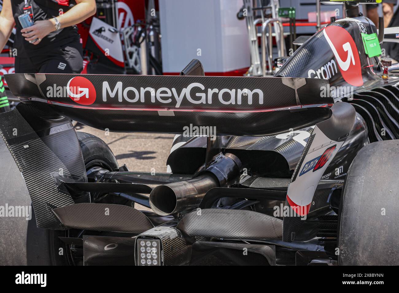 Haas F1 Team VF-24 Ferrari, Mechanical detail, rear wing during the ...