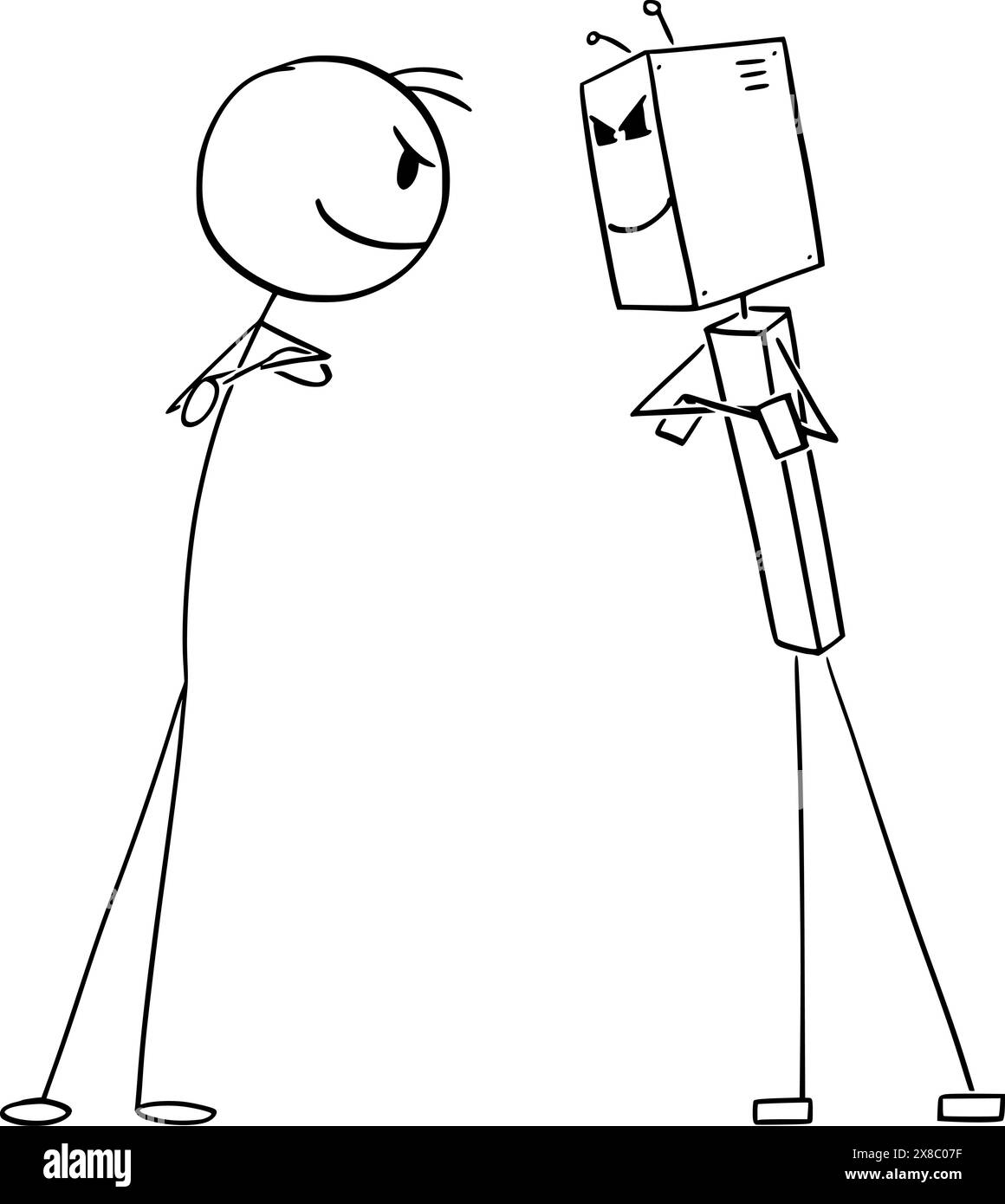 Competition between human and robot or Ai or artificial intelligence ...