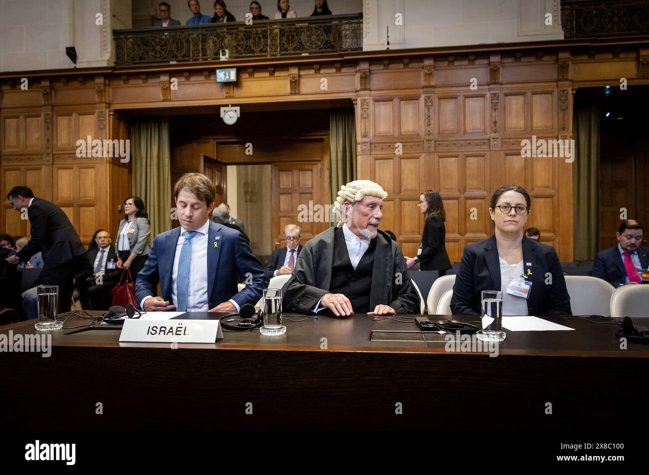 THE HAGUE - 24/05/2024, Yaron Wax, Professor Malcolm Shaw and Avigail ...