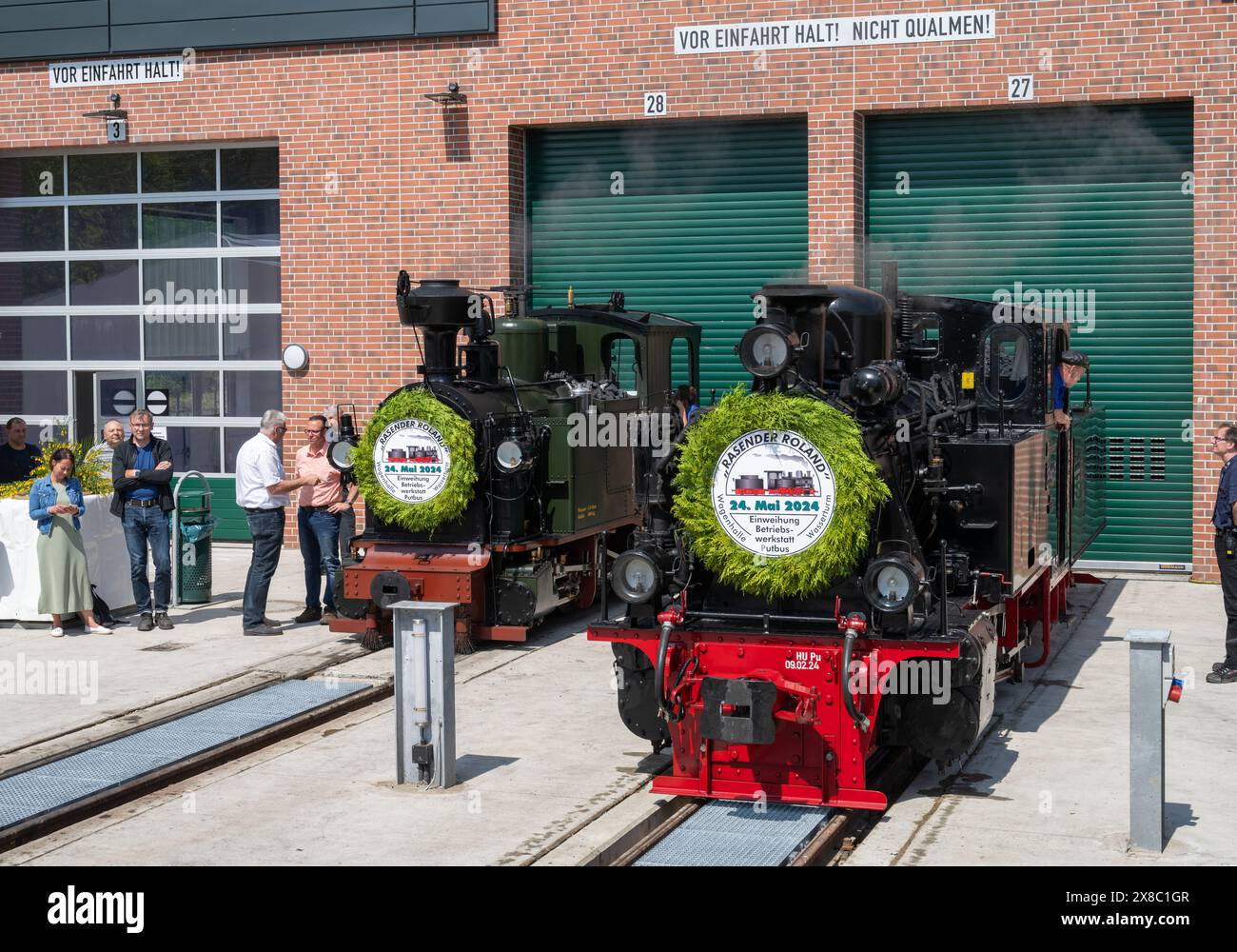 Putbus, Germany. 24th May, 2024. Historic steam locomotives of the ...