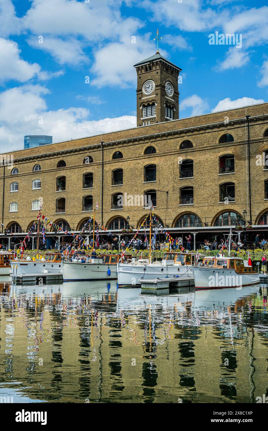 London, UK. 24 May 2024. Dunkirk 'Little Ships' moored at St Katharine ...