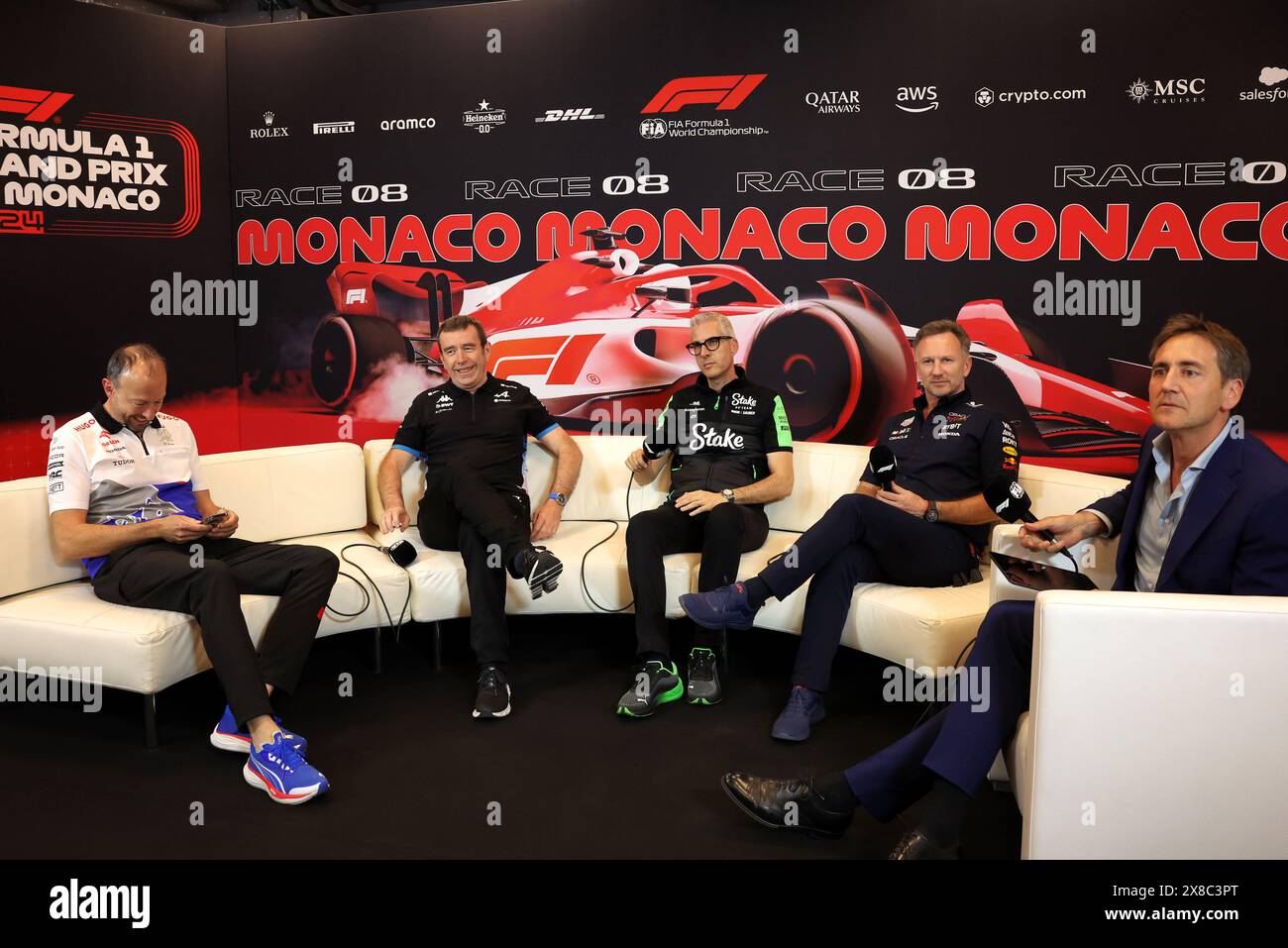Monaco, Monte Carlo. 24th May, 2024. (L to R): Peter Bayer (AUT) RB Chief Executive Officer ...