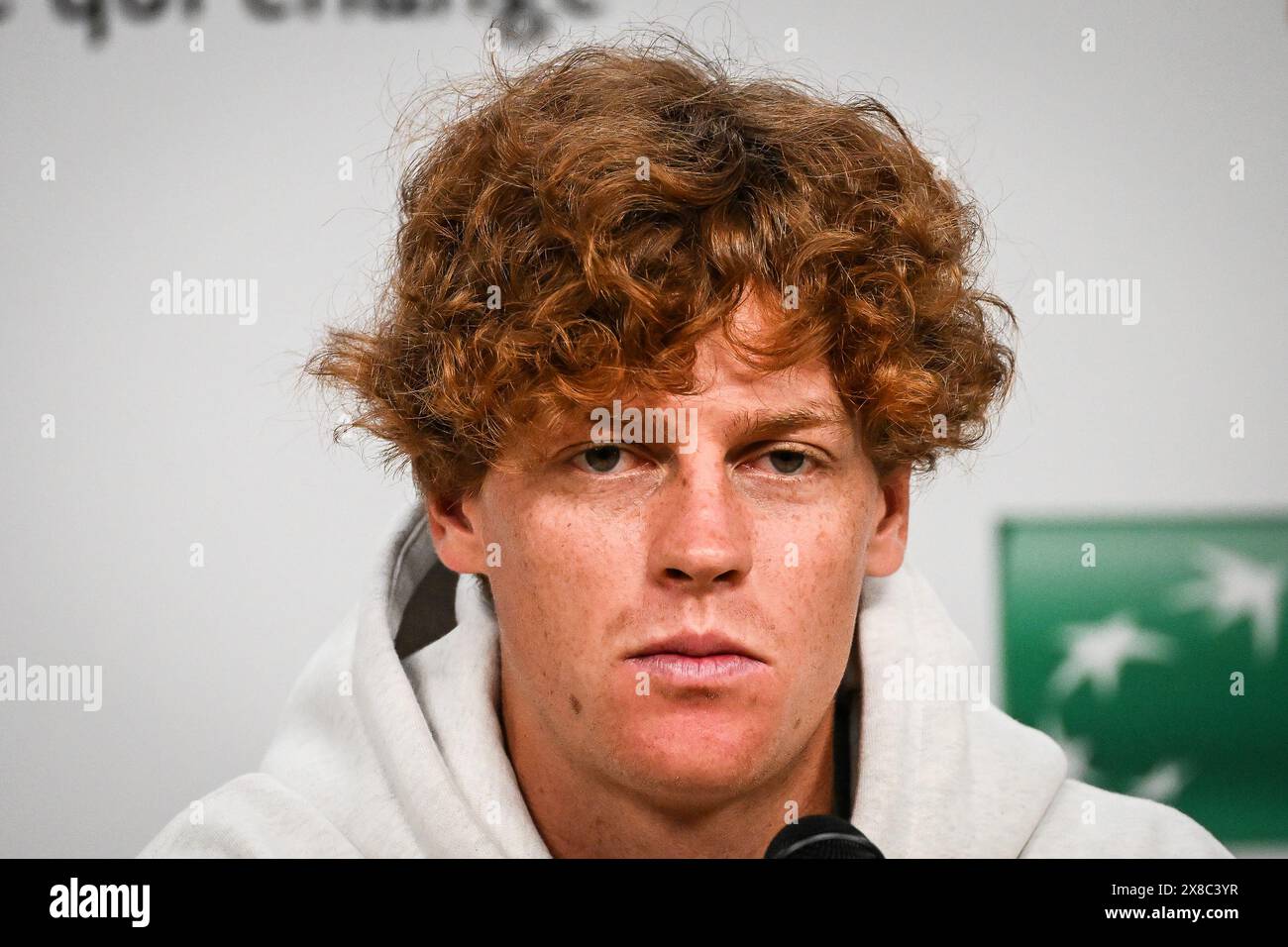 Paris, France, France. 24th May, 2024. Jannik SINNER of Italy during ...